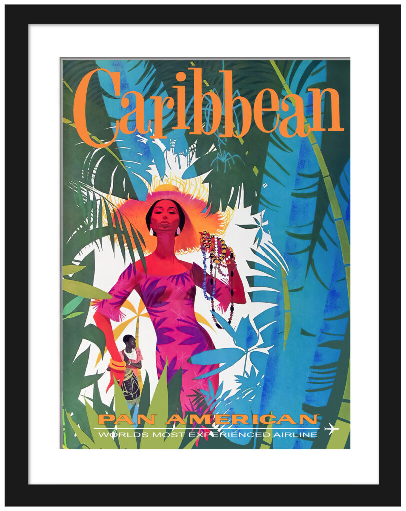 Vintage Caribbean Poster | Pan Am Collectible