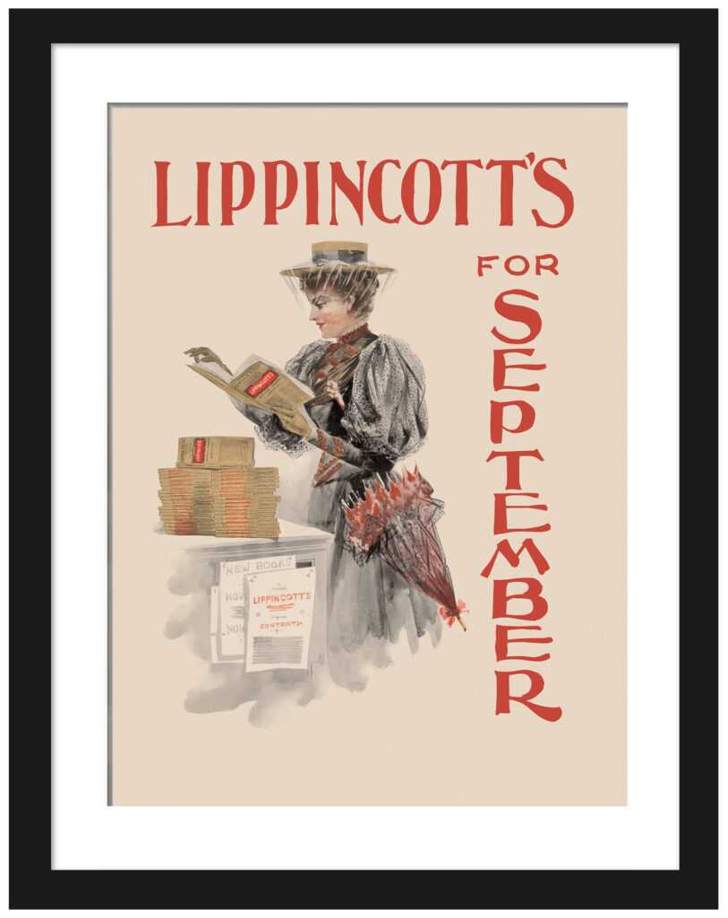 Lippincott's Lady Print | Classic Art Decor